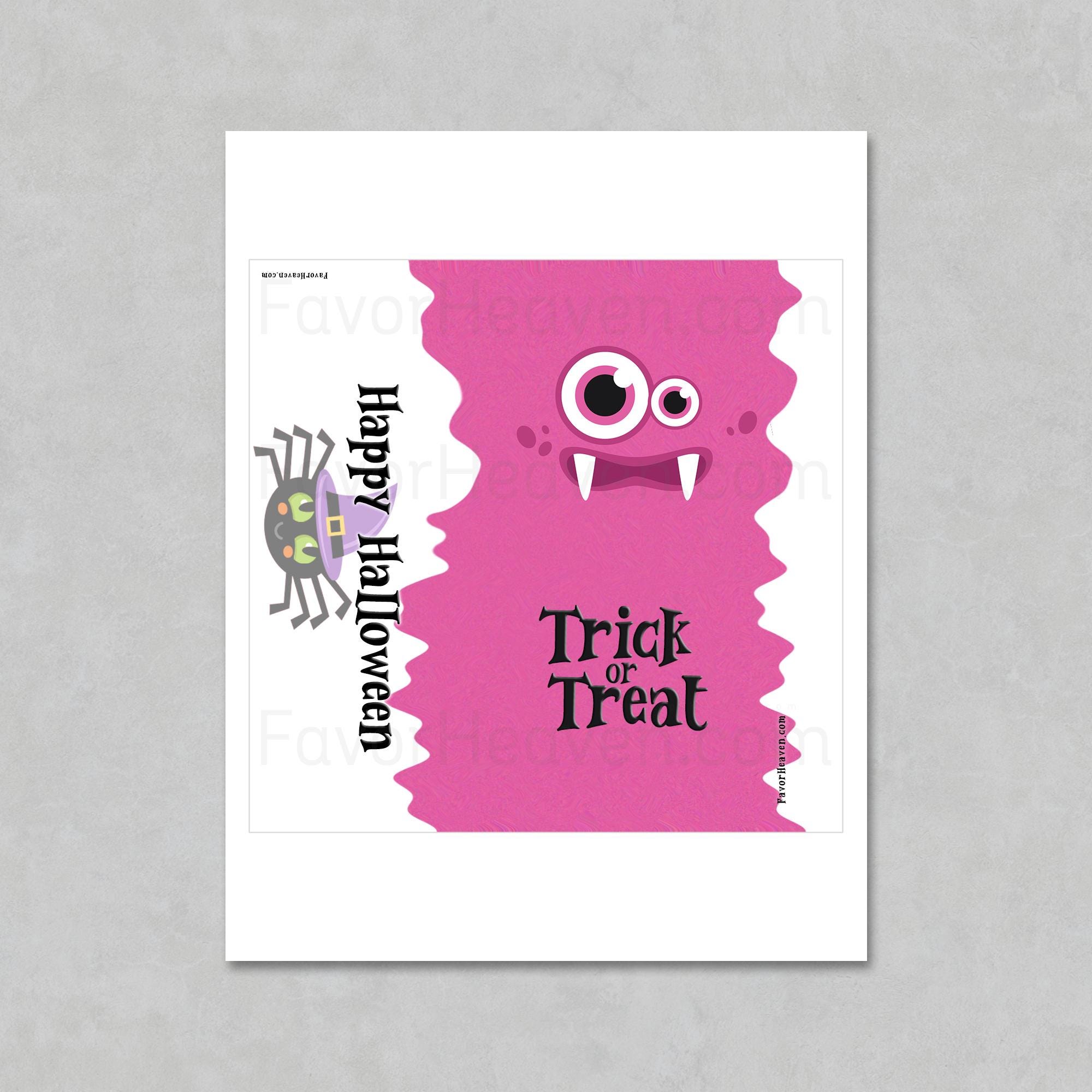 4 Digital Download Printable Halloween Chocolate Candy Bar Wrappers ...