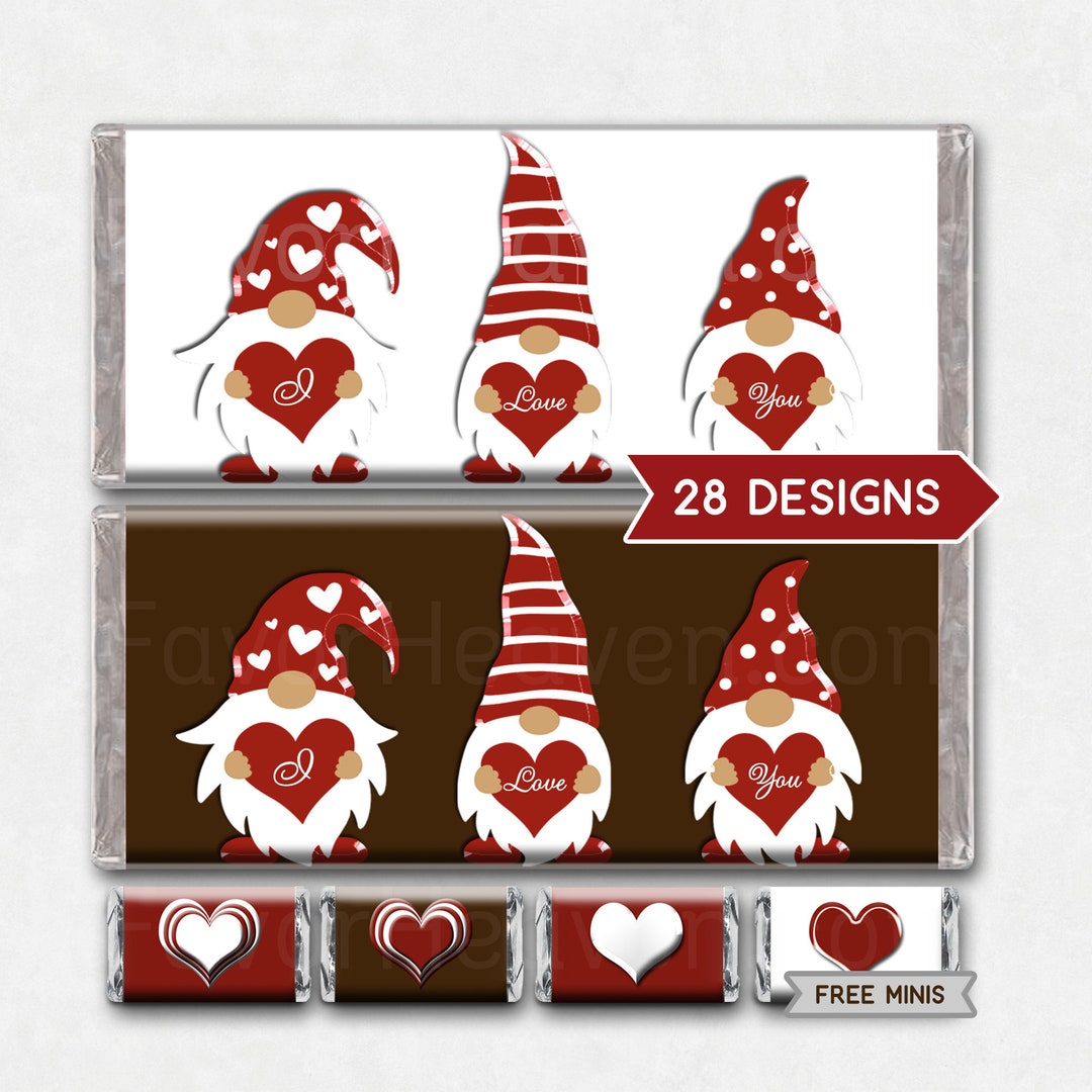 DIGITAL DOWNLOAD Printable Happy VALENTINE'S Day Chocolate Candy Bar ...
