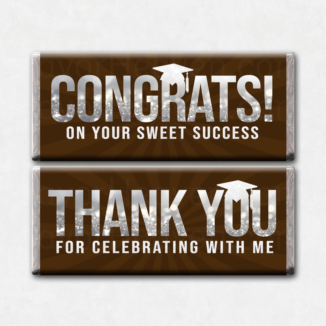 Instant Download Printable GRADUATE Chocolate Candy Bar Wrapper Party ...