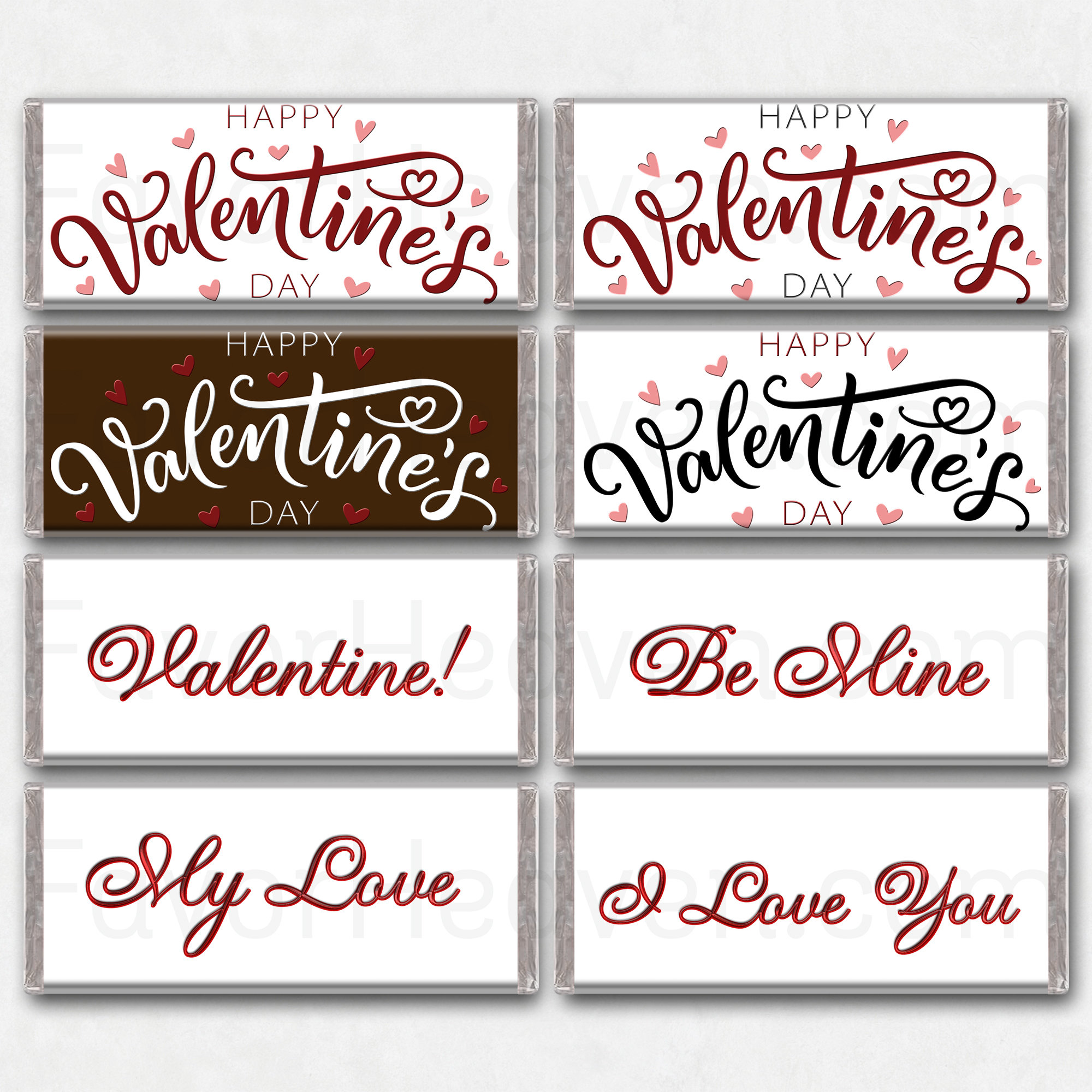 DIGITAL DOWNLOAD Printable Happy VALENTINE'S Day Chocolate Candy Bar ...