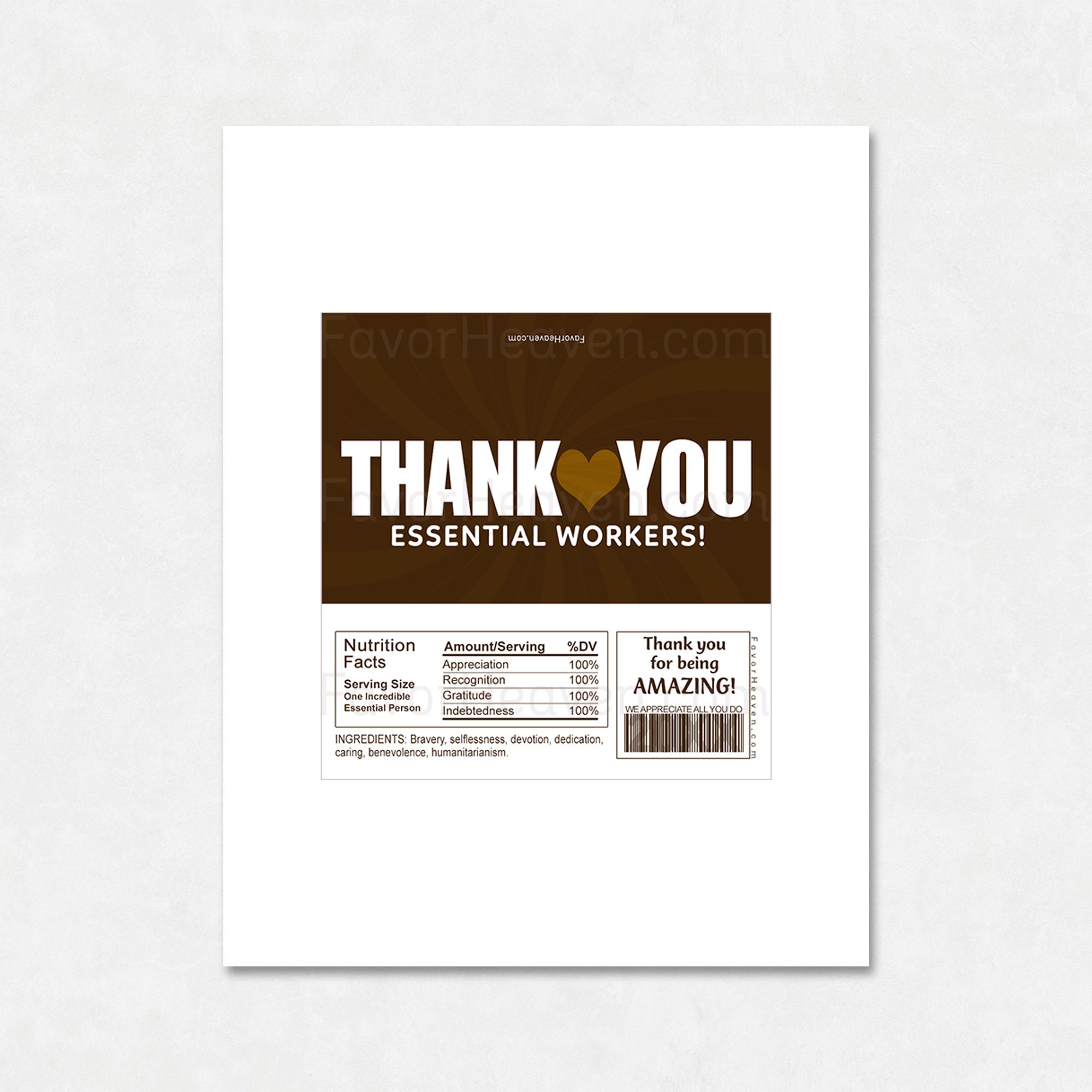 ESSENTIAL WORKER THANK You Appreciation Instant Download - Etsy