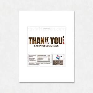 LAB PROFESSIONAL Lab Tech Lab Technician THANK You Instant - Etsy