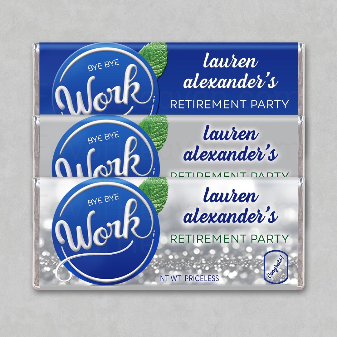 HAPPY RETIREMENT or CONGRATS! | Personalized Custom Printed Chocolate ...