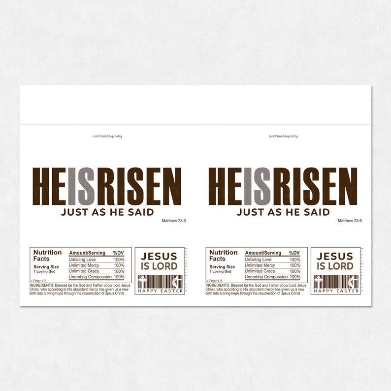 Instant Download Printable Easter Chocolate Candy Bar Wrappers ...