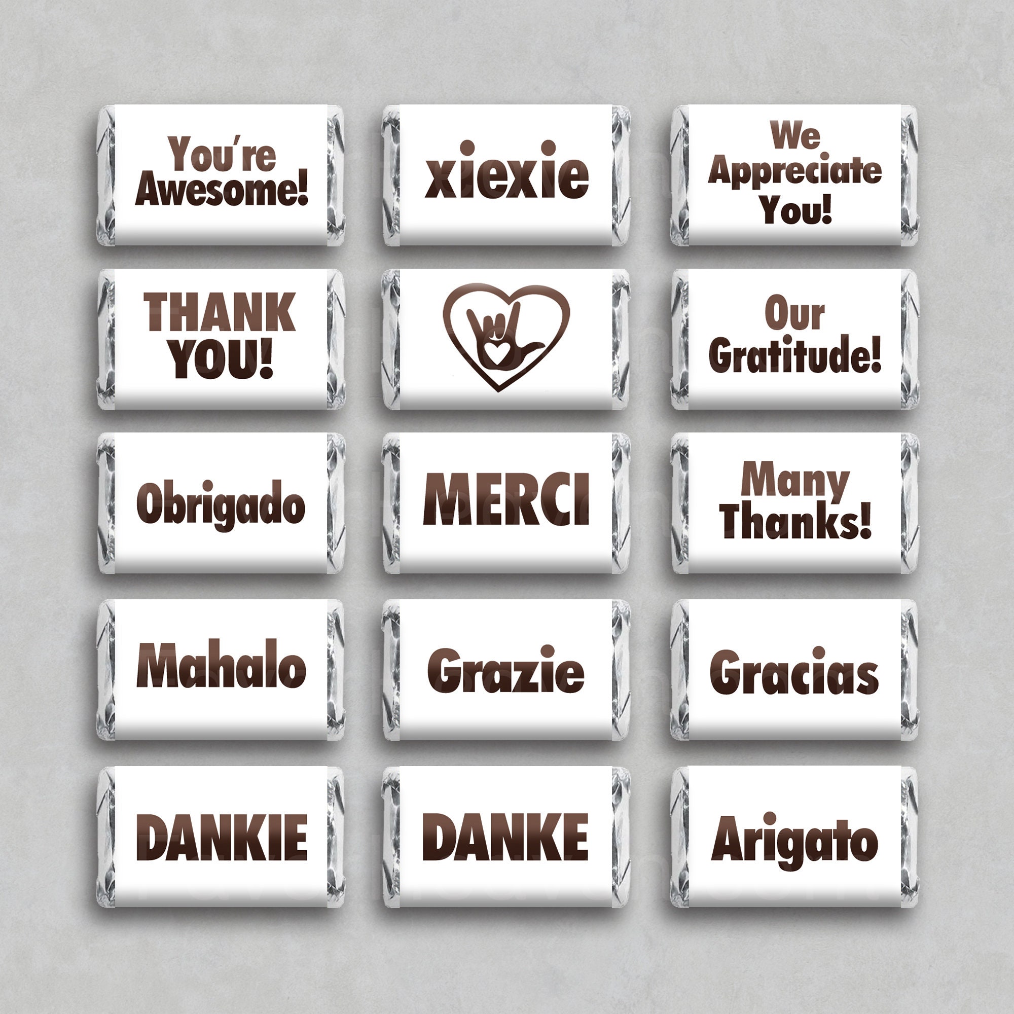 NURSE THANK YOU Digital Download Printable Appreciation Chocolate Candy ...