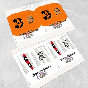 4 Digital Download Printable Halloween Chocolate Candy Bar Wrappers ...