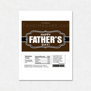 Instant Download Printable Happy Father's Day Chocolate Candy Bar ...
