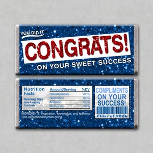 Instant Download Printable GRADUATE Chocolate Candy Bar Wrapper Party ...