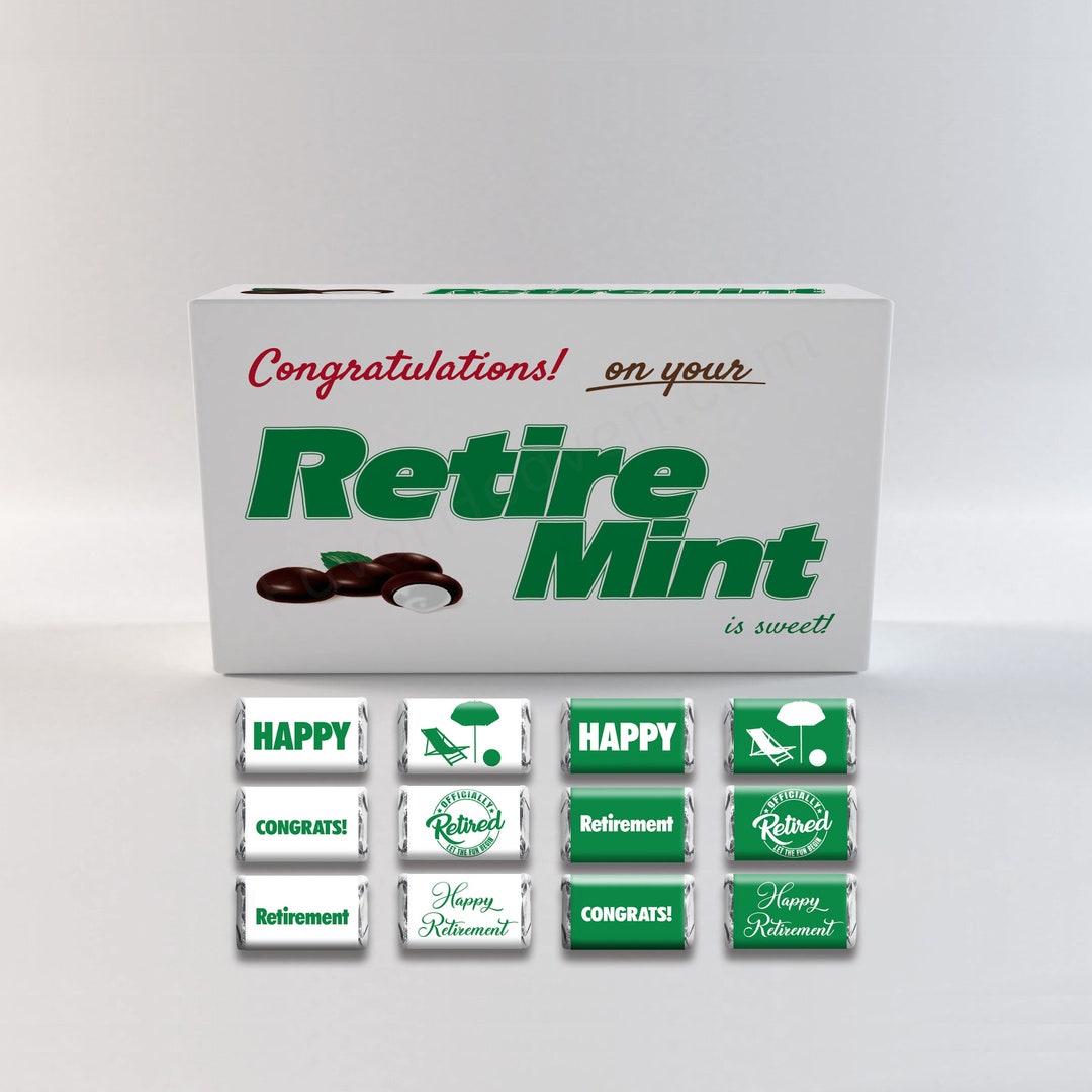 CONGRATS RETIREMENT is SWEET Instant Digital Download Personalized 3.5 ...