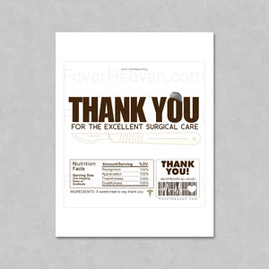 Surgeon Surgical Care Surgery Care THANK You Instant Download Printable ...