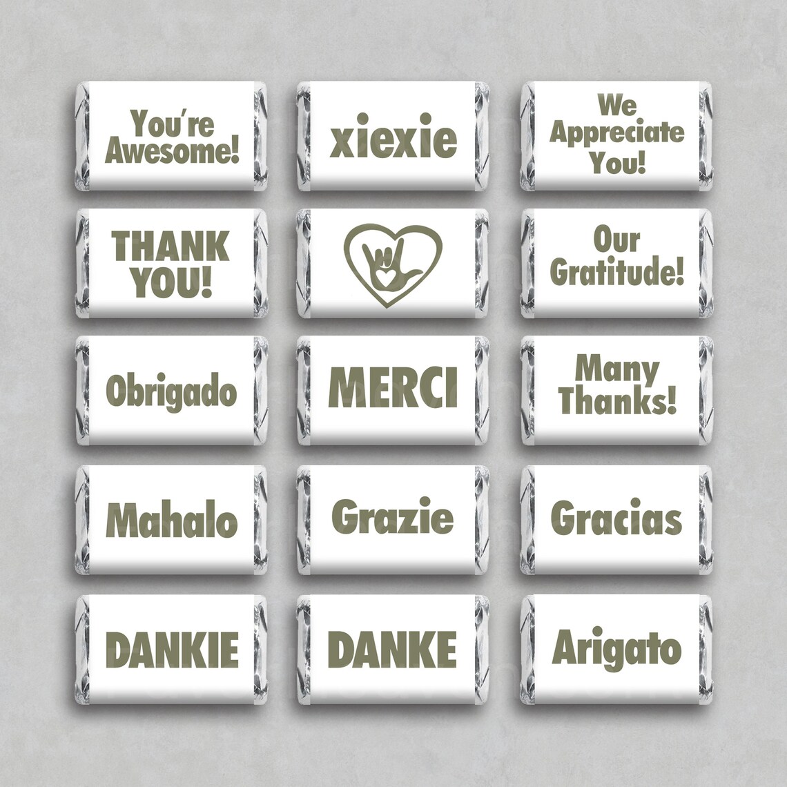 30 APPRECIATION THANK You Instant Download Printable Chocolate Candy ...