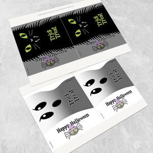 4 Digital Download Printable Halloween Chocolate Candy Bar Wrappers ...
