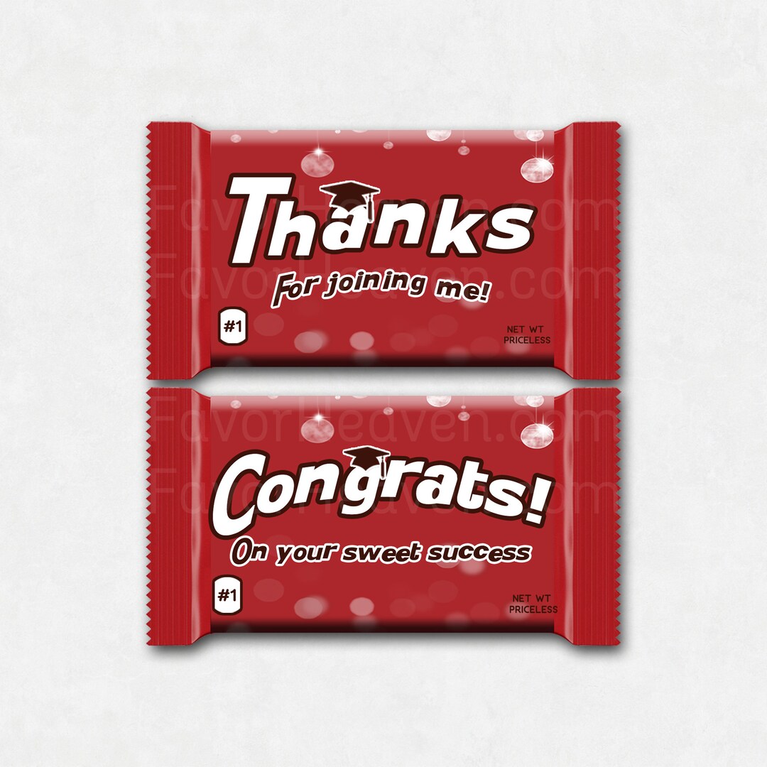 Instant Download Printable GRADUATE Chocolate Candy Bar Wrapper Party ...