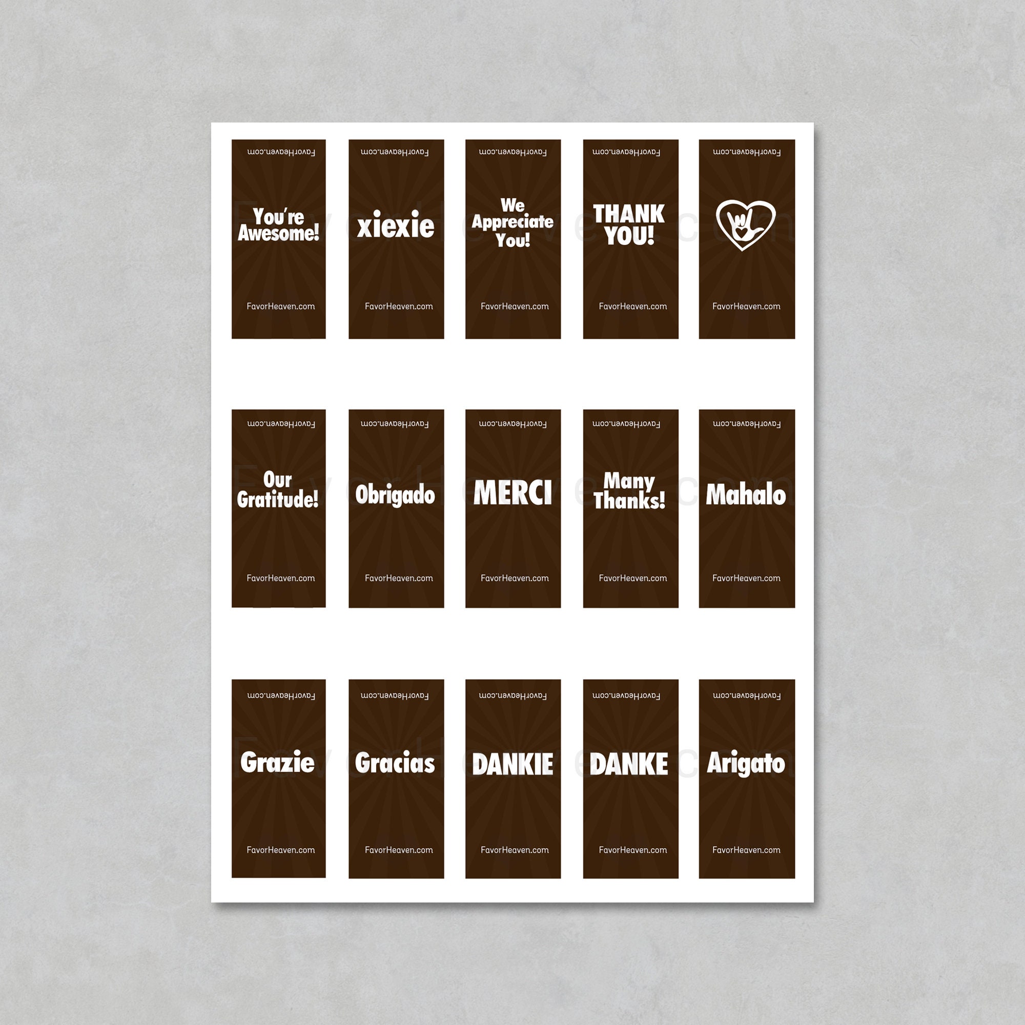 EMPLOYEE APPRECIATION THANK You Instant Download Printable Chocolate ...