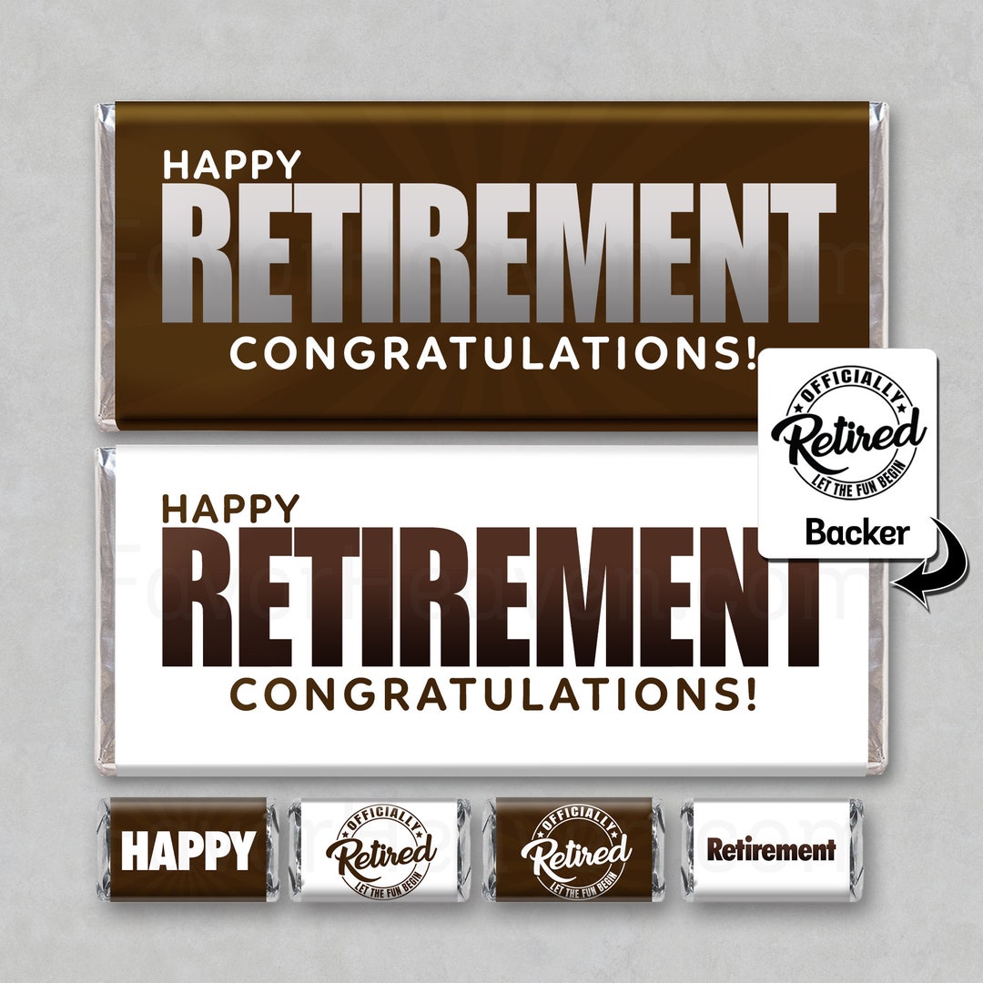 CONGRATS | RETIREMENT is Sweet | Digital Download | Candy Bar Wrappers ...