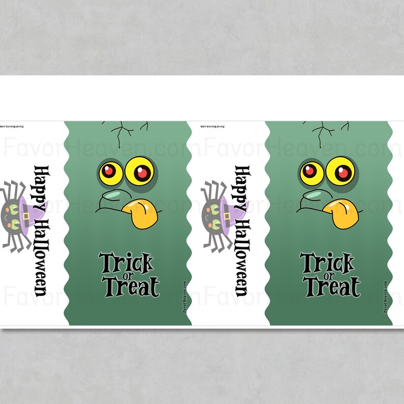 4 Digital Download Printable Halloween Chocolate Candy Bar Wrappers ...