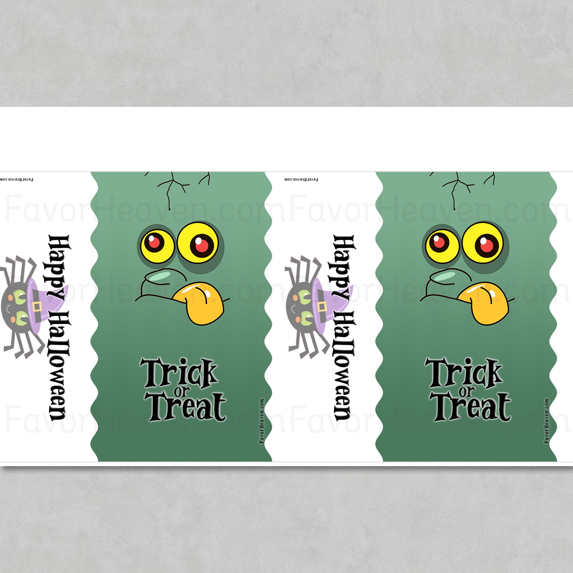 4 Digital Download Printable Halloween Chocolate Candy Bar Wrappers ...