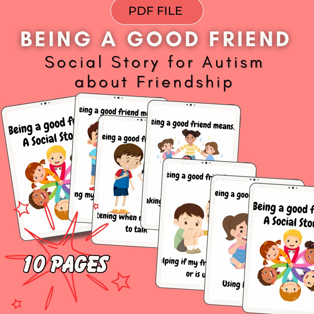 Being a Good Friend Social Story for Autism, Behaviour, Emotional ...