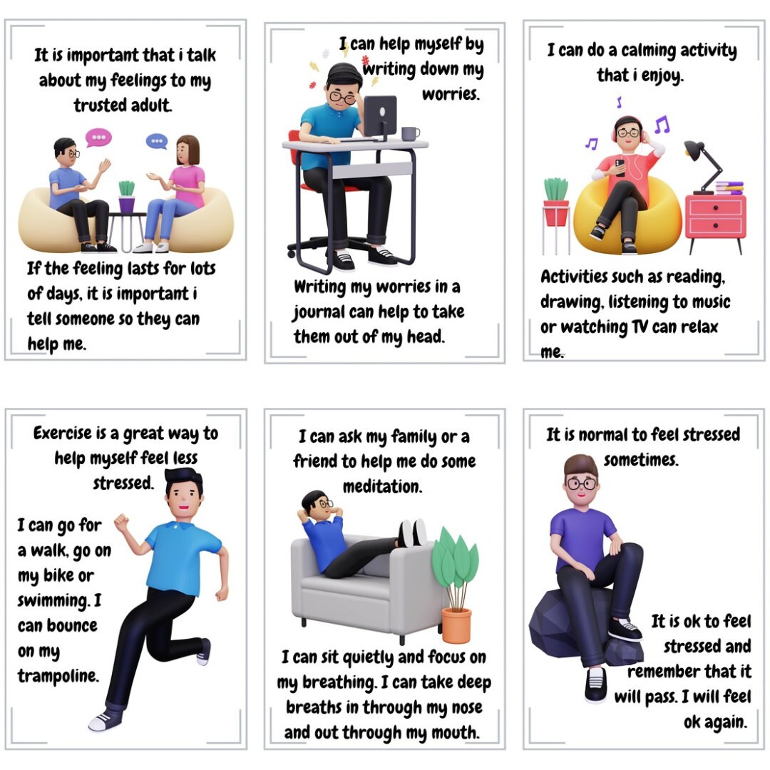 Feeling Stressed, Worried Social Story for Autism, Social Skills ...