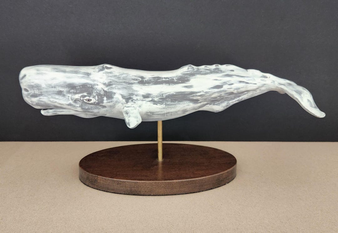 Unique Whale Figure: Handcrafted Wooden Model Nautical Home Decor for ...