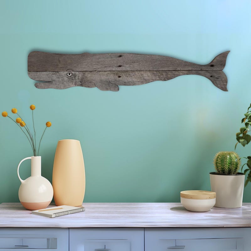 Wooden Whale Wall Decor - Etsy