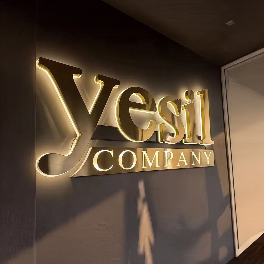 Wall Logo Sign Laser Cut Sign Backlit Sign Backlit Business Sign Metal ...