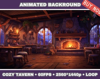Animated Vtuber Background Warm Tavern Aesthetic - Etsy