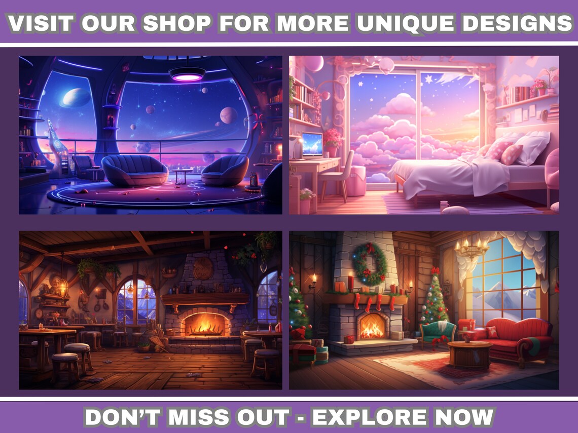 Vtuber Animated Background for Streaming Arcade Colorful Game Room ...