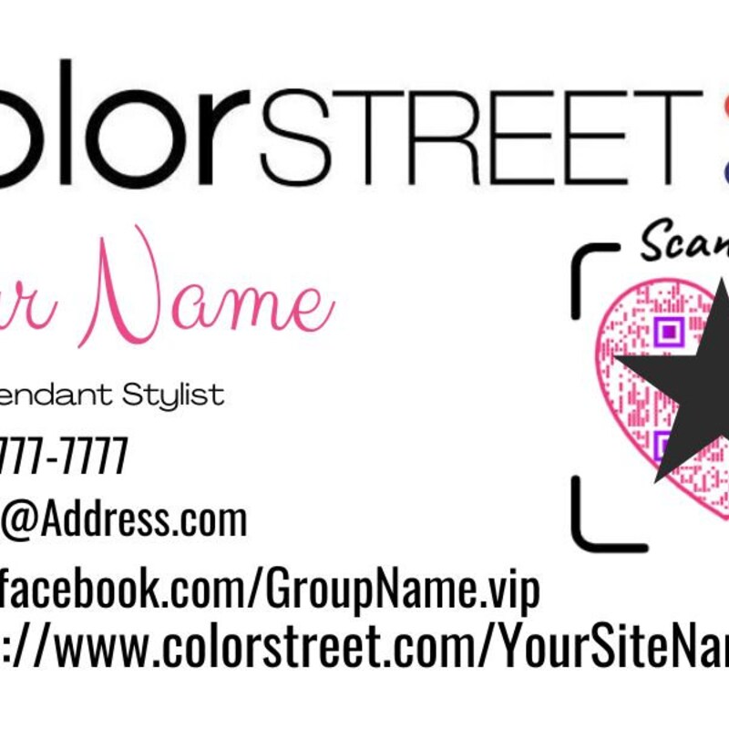 Color Street Business Cards - Etsy