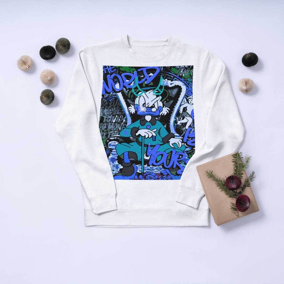 Scrooge Mcduck Graffiti Art Print: the World is Yours Neon Poster - Etsy