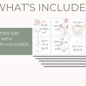 Christian Affirmation Cards, Printable, Encouraging Cards, Digital ...
