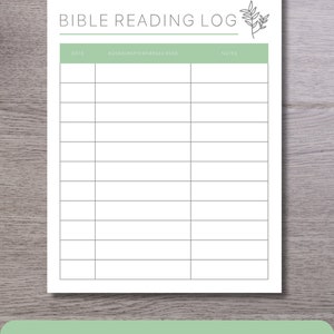 Bible Reading Log | Bible Log | Bible Plan | Printable Bible Plan ...