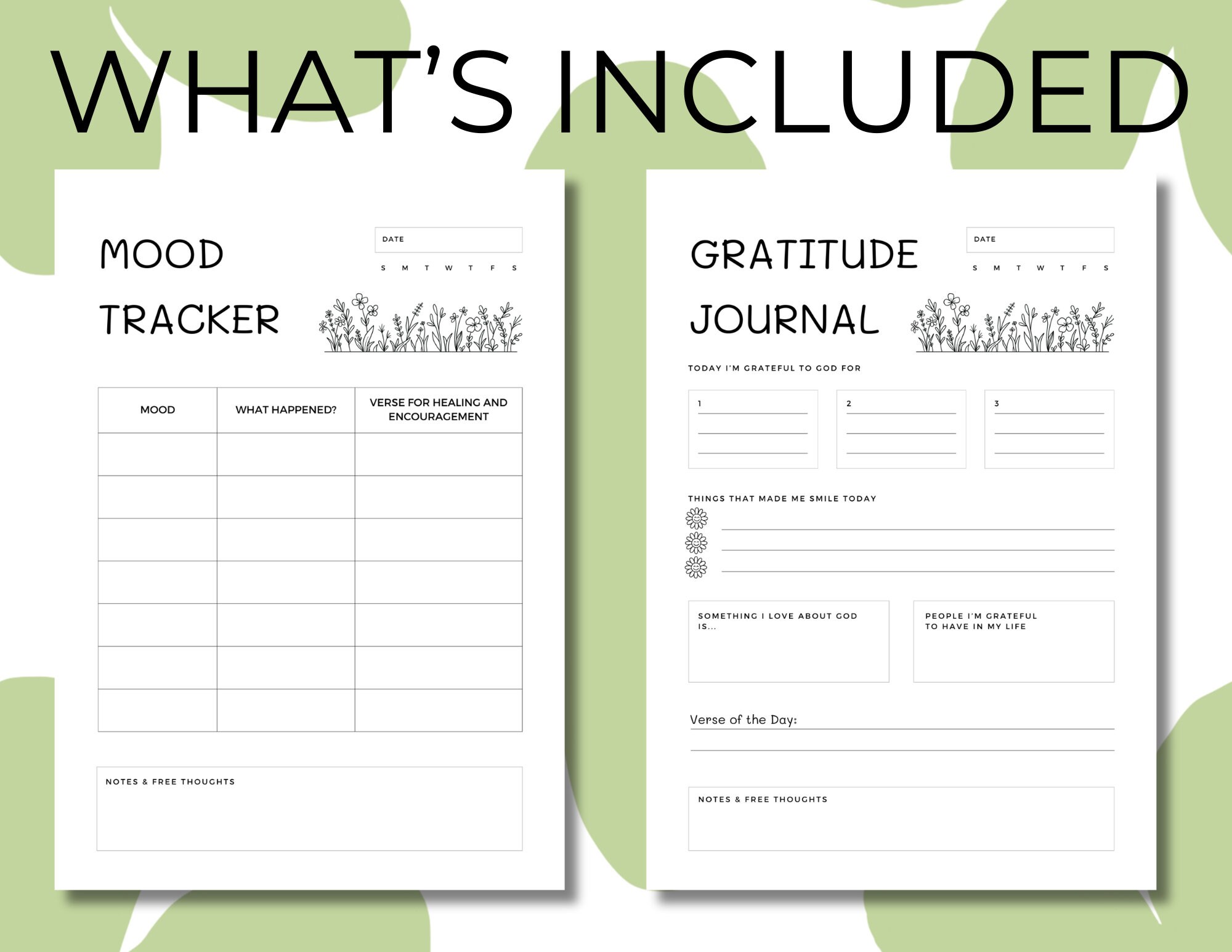 Christian Mental Health Worksheet Bundle, Mental Health Sheets ...