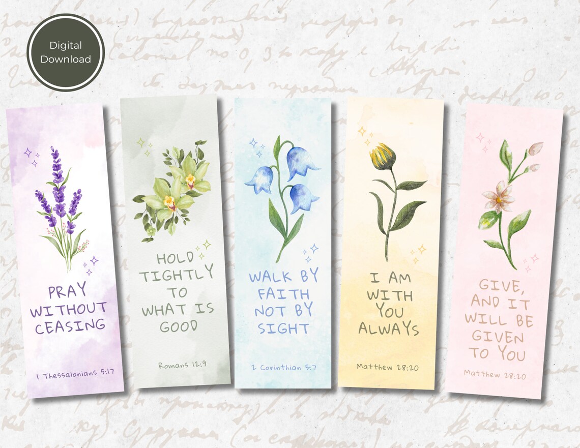 Christian Bookmarks, Bible Verse Bookmarks, Printable Bookmarks ...
