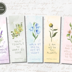 Christian Bookmarks, Bible Verse Bookmarks, Printable Bookmarks ...