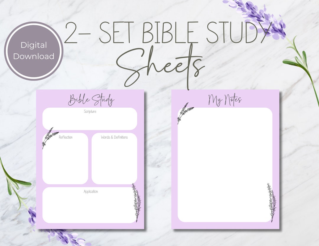 Bible Study Sheets, Bible Study Worksheets, Digital Bible Study ...