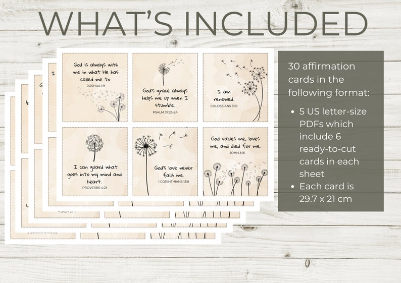 Christian Affirmation Cards, Printable Affirmation Cards, Motivational ...