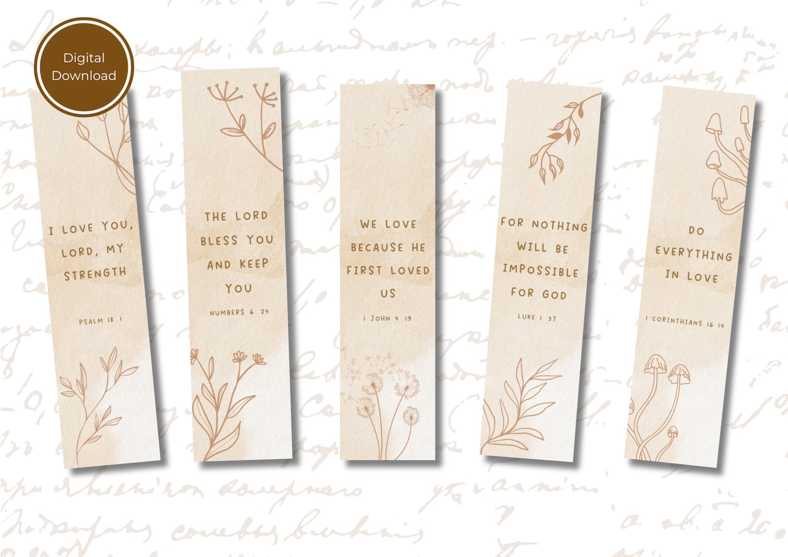 Christian Bookmarks, Printable Bookmarks, Digital Bookmarks, Bible ...