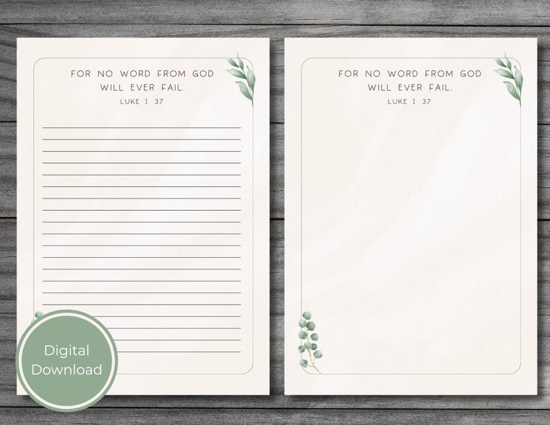 Christian Stationery, Printable Stationery, Digital Stationery ...