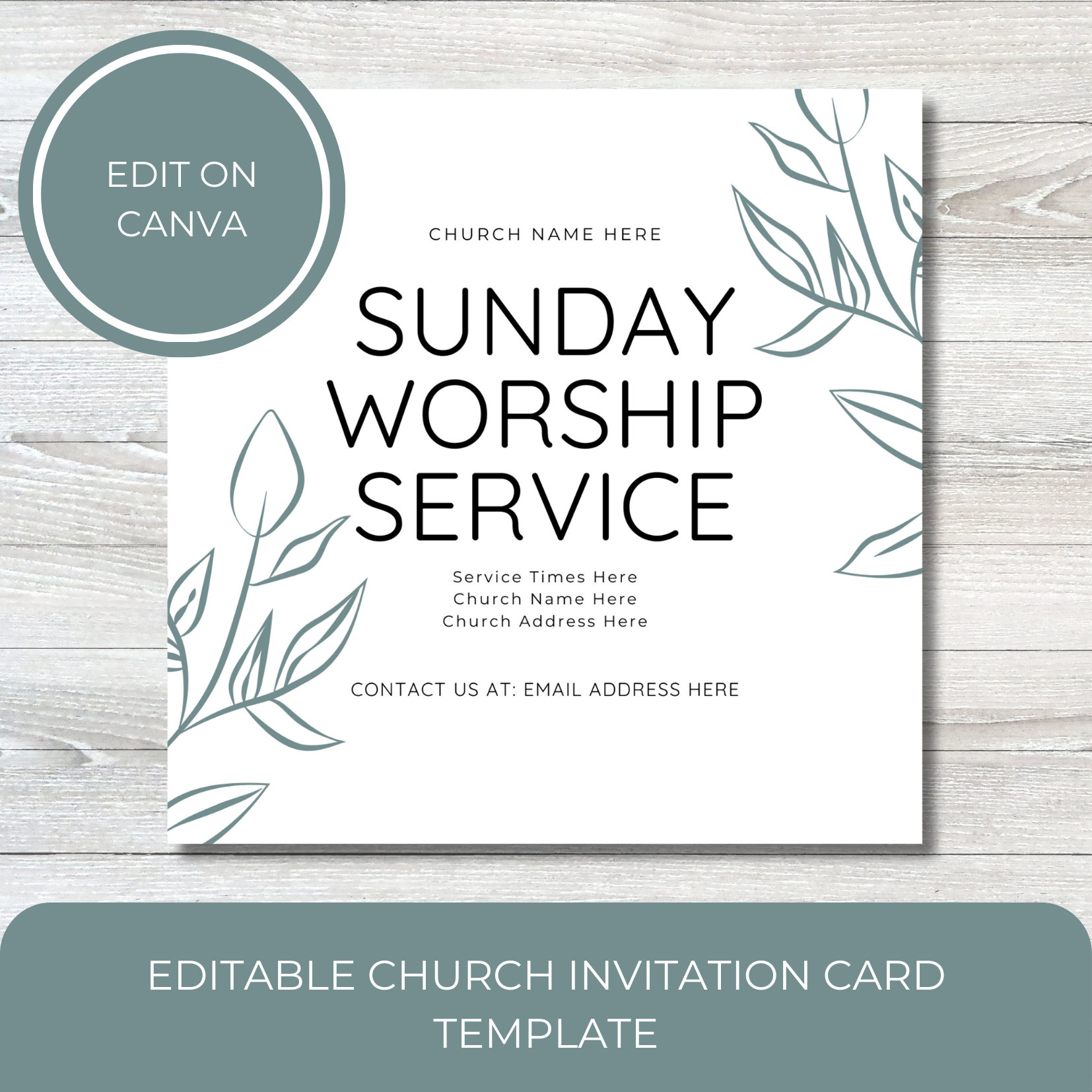 Church Invitation Card Template | Printable Church Invitation Card ...