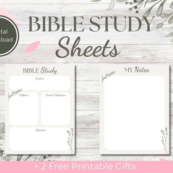 Bible Study Sheets - Etsy