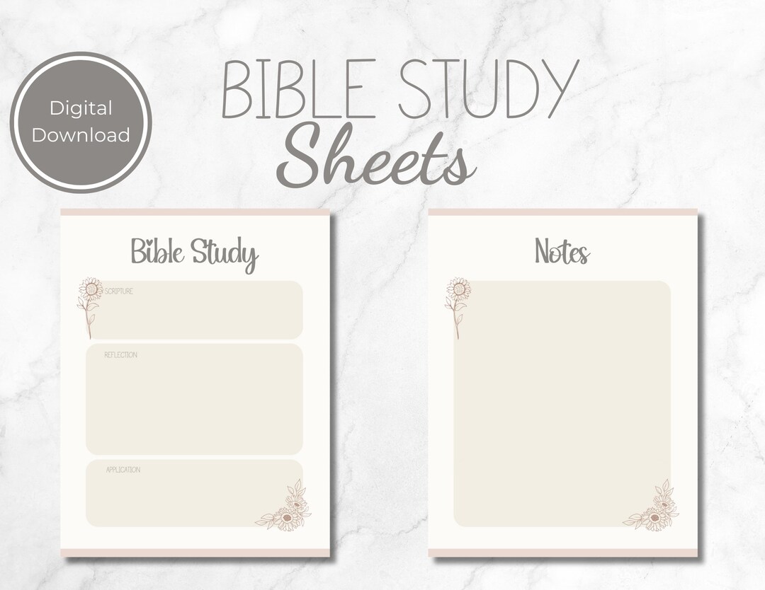 Bible Study Worksheet, Bible Study Sheet, Bible Study Notes, Printable ...