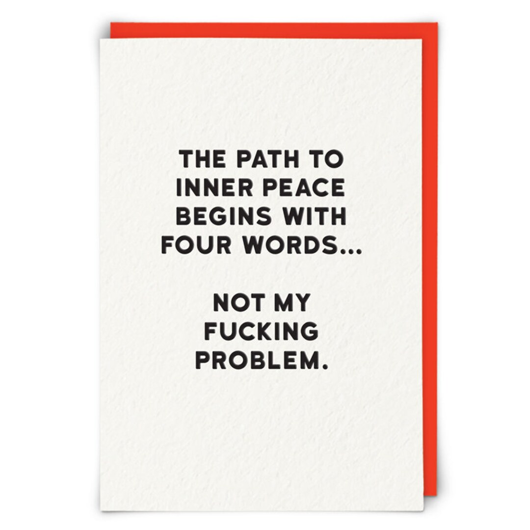 Inner Peace Card Funny Birthday Card for Him Her Them Humor Hilarious ...