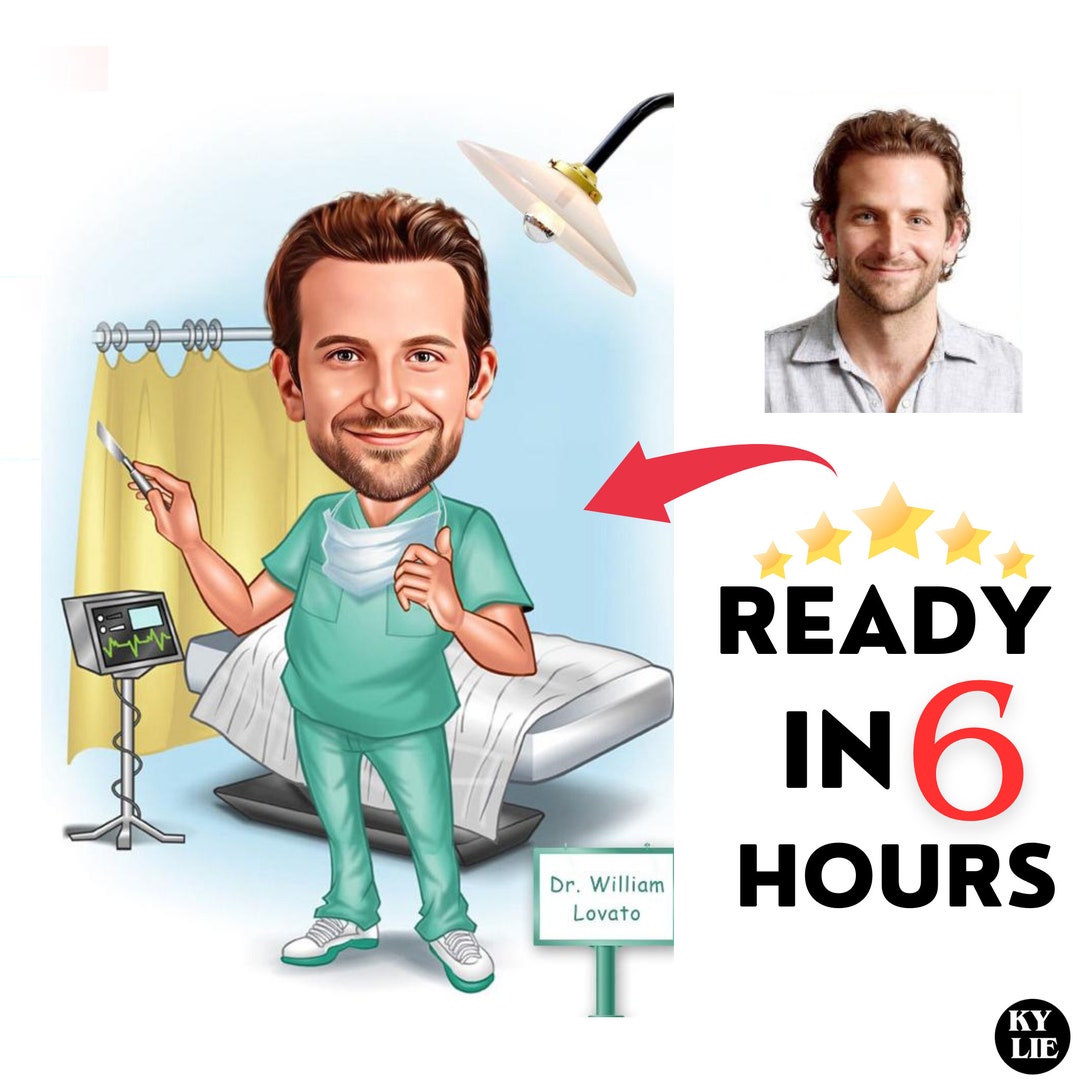 Internal Medicine Doctor Caricature, Internal Medicine Teacher Gift ...