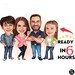 Custom Family Portrait, Personalized Portrait, Custom Illustration ...