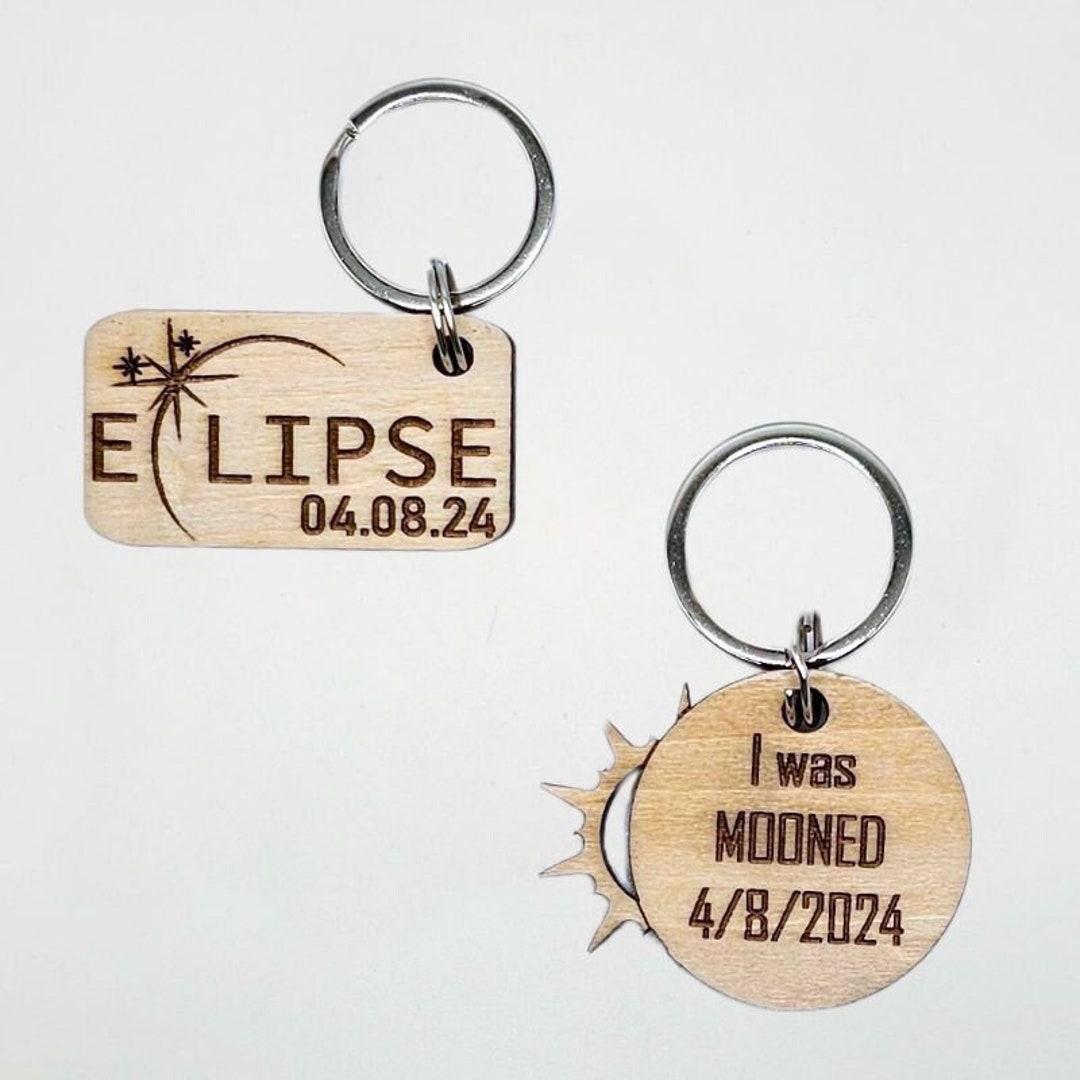 2024 Solar Eclipse Keychains, Solar Eclipse Souvenir, Great North ...