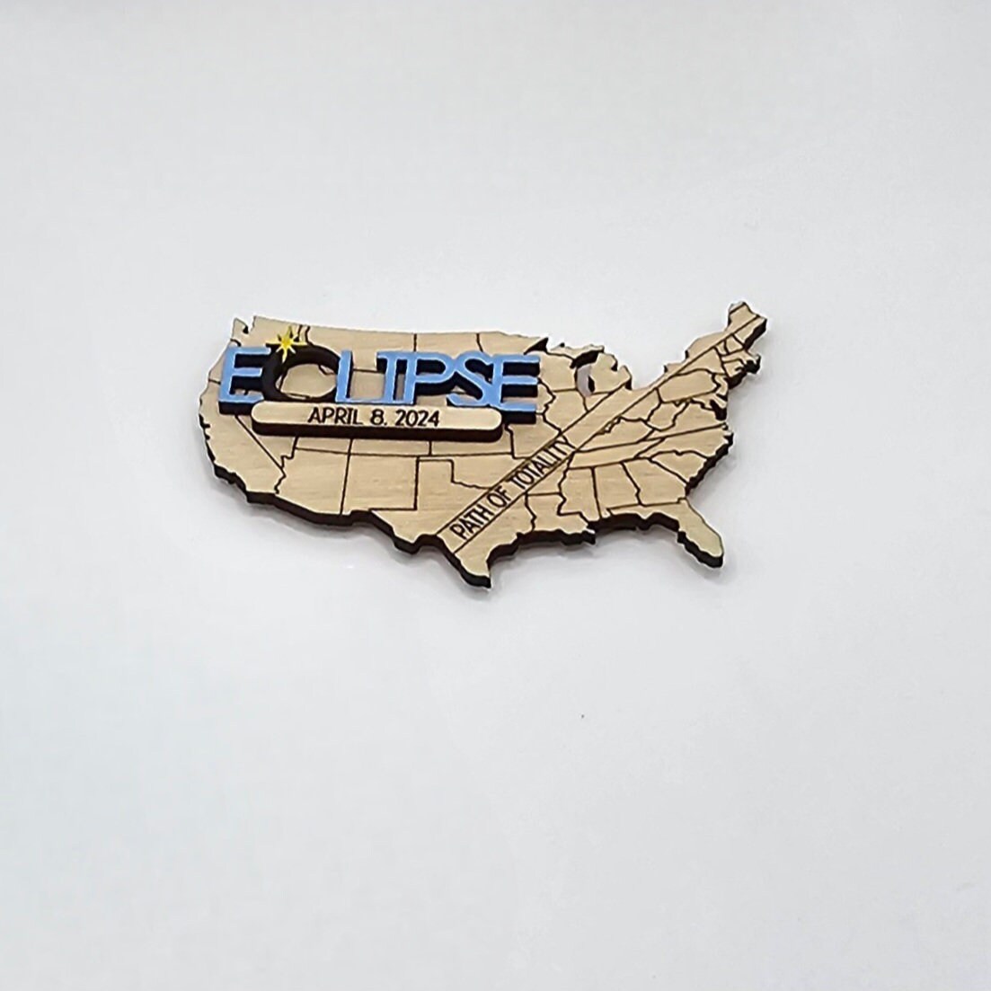 2024 Solar Eclipse Magnet, Total Solar Eclipse Souvenir, Great North ...