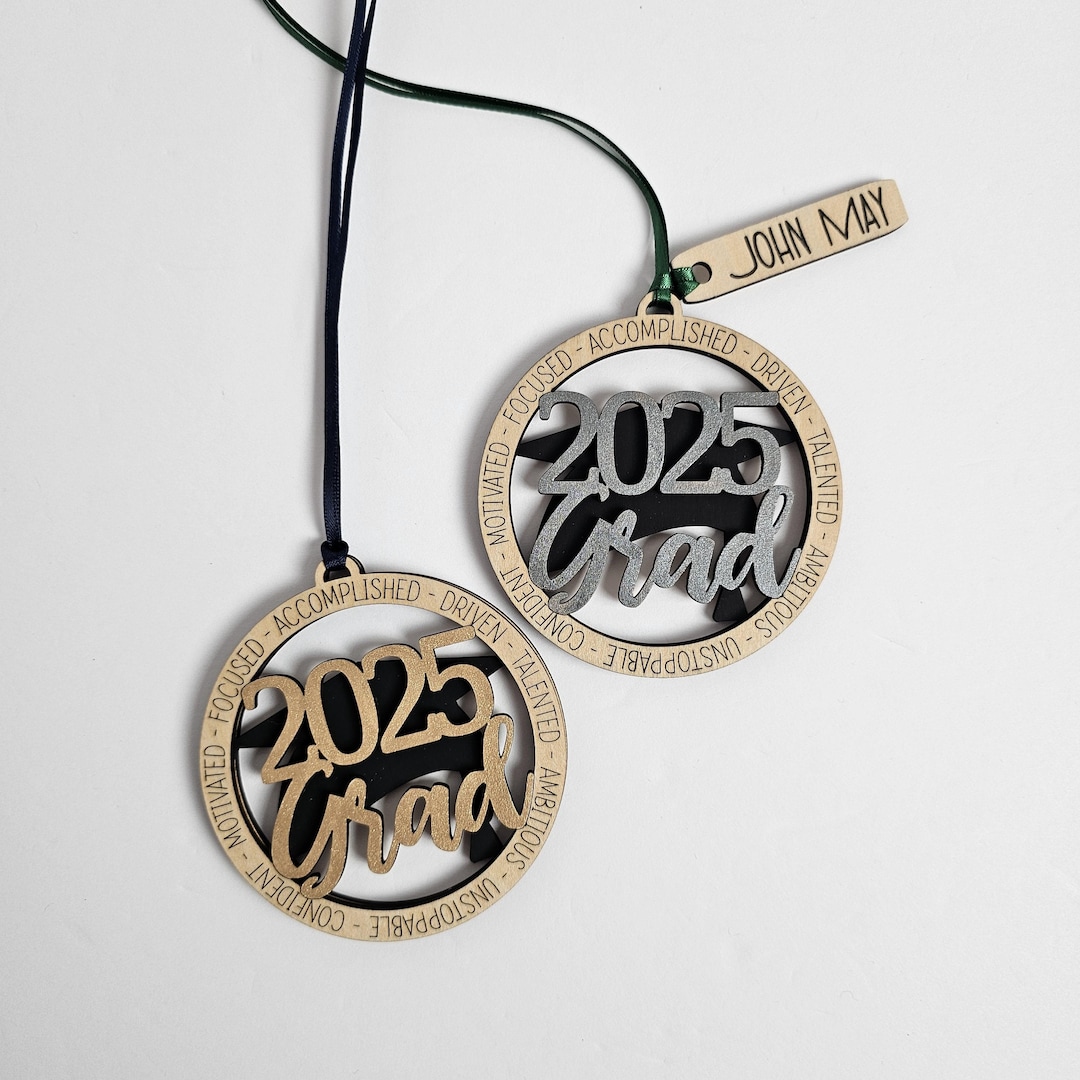 2025 Graduation Ornament, Class of 2025 Grad Memento Gift Personalized ...
