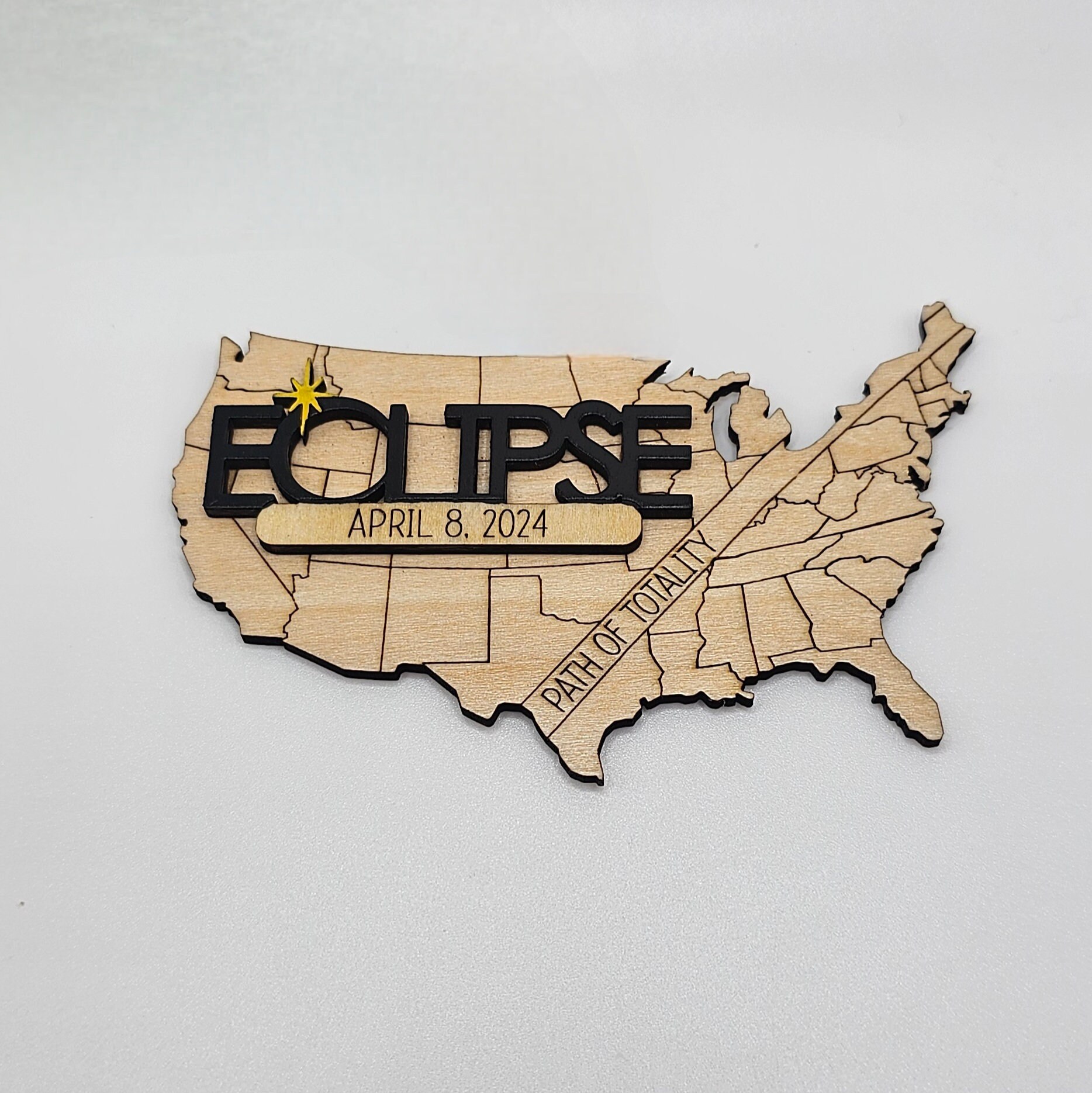 2024 Solar Eclipse Magnet, Total Solar Eclipse Souvenir, Great North ...