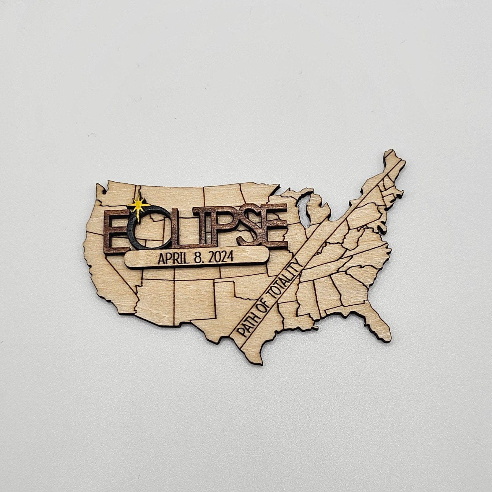 2024 Solar Eclipse Magnet, Total Solar Eclipse Souvenir, Great North ...